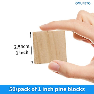 50Pcs Wooden Cubes 1inch Natural Wooden Blocks Unfinished Wood Blocks for Wood Crafts Blank Wood Square Blocks for Crafts and DIY Projects Puzzle Making.…