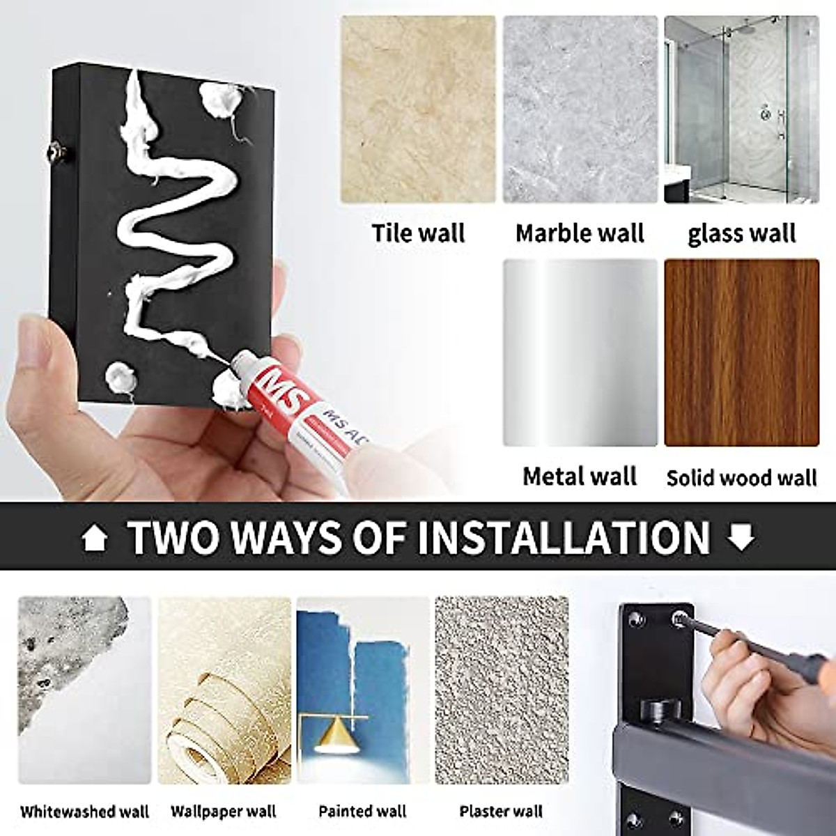 BESTHLS Wall Mounted Portable Clothes Drying Rack with Space Saver Clothes Hangers Design Universal for Balcony Mudroom Bedroom Kitchen Foldable Laundry Rack (2-Pole White)