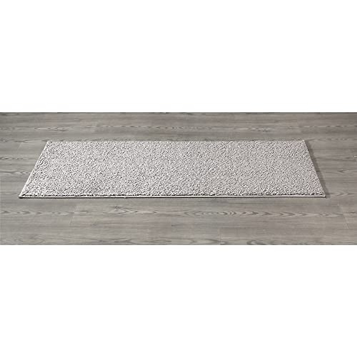 Machine Washable Solid Design Non-Slip Rubberback 2x6 Soft Shag Runner Rug for Hallway, Bedroom, Bathroom, Living Room, Kitchen, 2'2" x 6', Gray