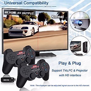 EASEGMER Retro Game Console Built-in 5,000 HDMI Video Games - 2.4G Wireless Video Handheld Games Controller with 32GB, 4K Game Stick Emulator Console Support 2 Players Games, Best Gift For Kids & Men