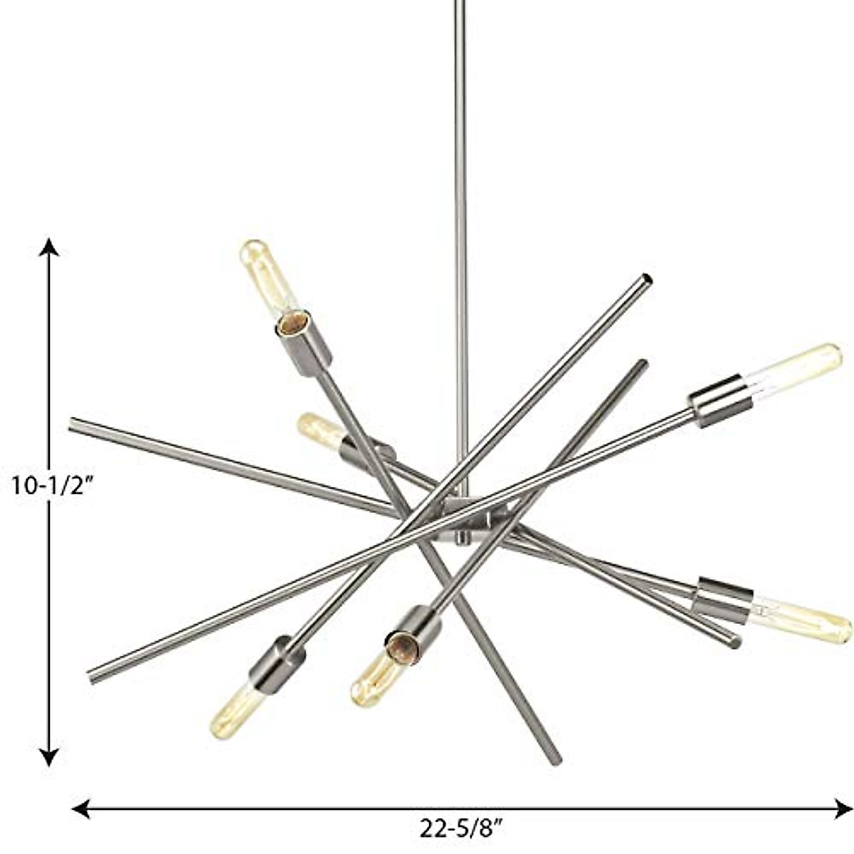 Progress Lighting P400108-009 Astra Chandeliers, Brushed Nickel