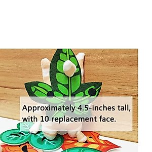 ENIXWH Korok Plush Toy with Sounds, 10 in 1 for The Legend of ZLD BOTW with 10 Replacement Face (4.5inches)