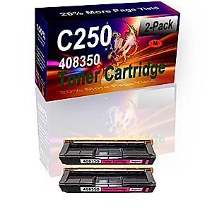 SINIYA 2-Pack (Magenta) Compatible High Yield C250 408350 Printer Toner Cartridge use for Ricoh M C250FWB M C250 Printers