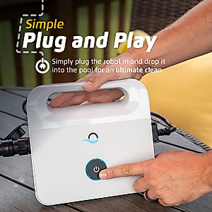 Dolphin (2025 Model) E10 Automatic Robotic Pool Vacuum Cleaner Includes Caddy and Classic Cover for Storage and Protection, Ideal for Above-Ground Pools up to 30 FT in Length