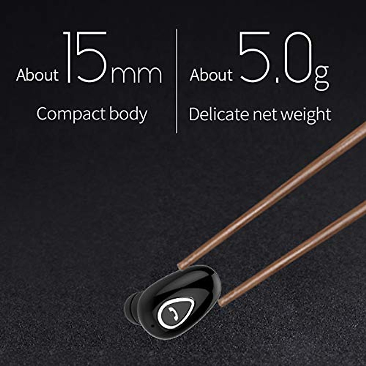 Wireless Earbuds,YX01 Single in-Ear Mini Bluetooth 4.1 Earphone with Microphone Noise Cancelling Deep Bass Stereo Headphone HD Call for Phone Silver One Size