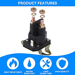 Stylemafia Starter Solenoid fit for Husqvarna 539101714 Trombetta 854-1221-210 Bobcat John Deere Snapper MTD, Universal Applications 3 Terminal 12VDC Most 3-pin MTD/Murray Riding mowers
