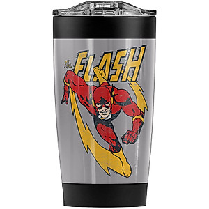 Logovision The Flash Lightning Trail Stainless Steel Tumbler 20 oz Coffee Travel Mug/Cup, Vacuum Insulated & Double Wall with Leakproof Sliding Lid | Great for Hot Drinks and Cold Beverages