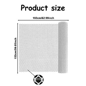 2PCS 62.99 * 59.05Inch Mesh Fabric Soft Mesh Fabric Stretchy for Backpack Pocket and Straps, Netting Clothes, Netting Bag Shopping Bag (White)