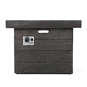 Christopher Knight Home Dakota Magnesium Oxide Square Gas Fire Pit, Grey