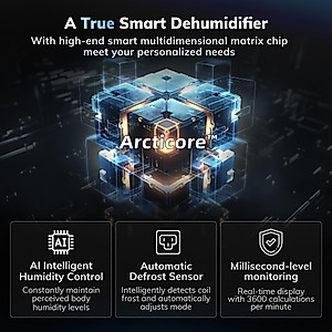 4500 Sq.Ft Most Efficient Energy Star 2024 Dehumidifier,AEOCKY 52 Pint/Day Smart Compressor Dehumidifier with Drain Hose, Intelligent Humidistat,for Basement, Large Room, Bedroom, Home, Bathroom, RV