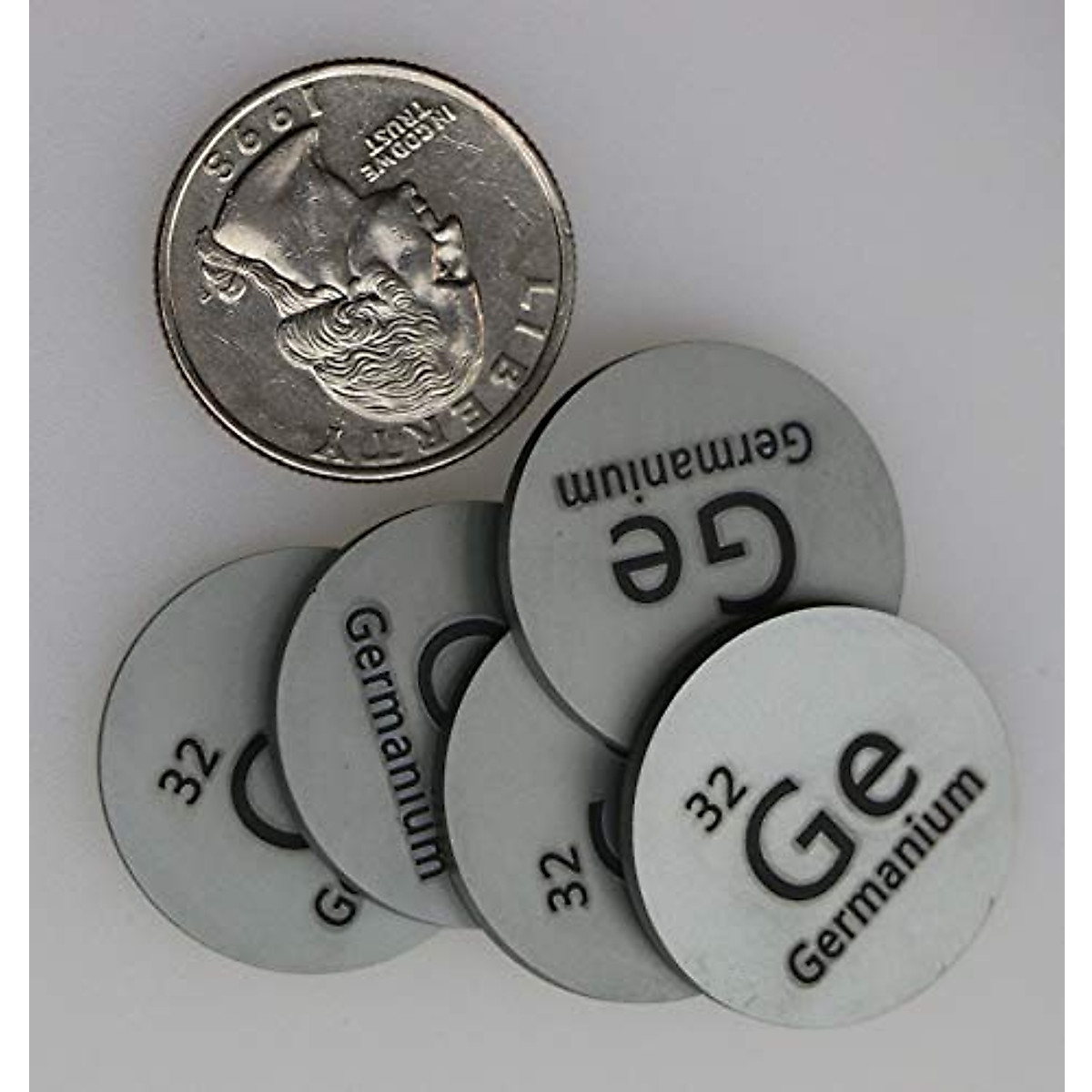 Germanium (Ge) 24.26mm Metal Disc with Acrylic Case for Collection or Experiments