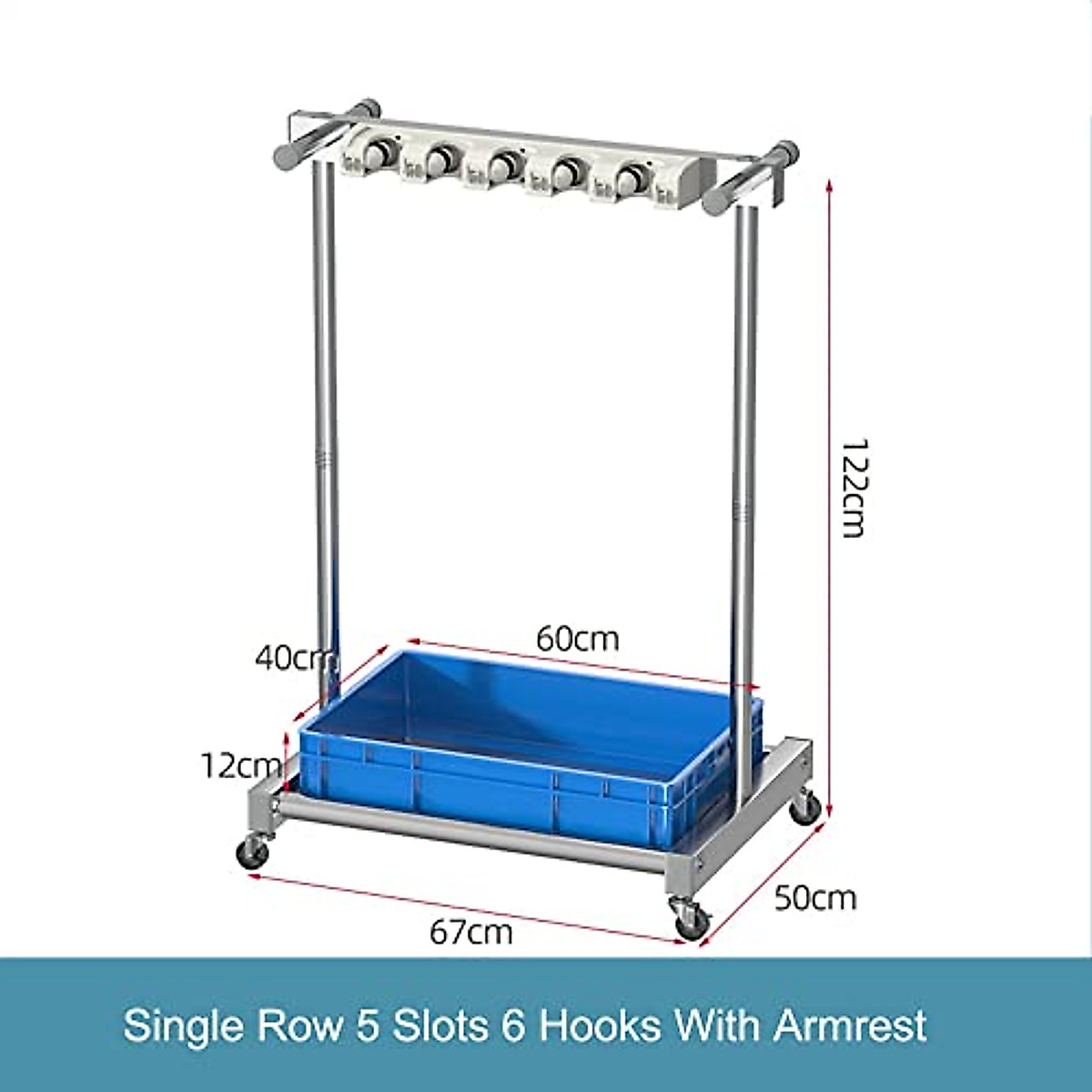 Utility Rack for Mops And Brooms,cleaning cart,Movable Commercial Mop Rack,Mop Drain holder,Can put wet mops,Cleaning Supplies Organizer, with Universal Wheels,House,Hotel,Office,Resterant Must Have (