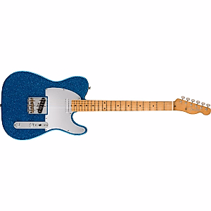 Fender J Mascis Telecaster Electric Guitar, with 2-Year Warranty, Blue Sparkle, Maple Fingerboard