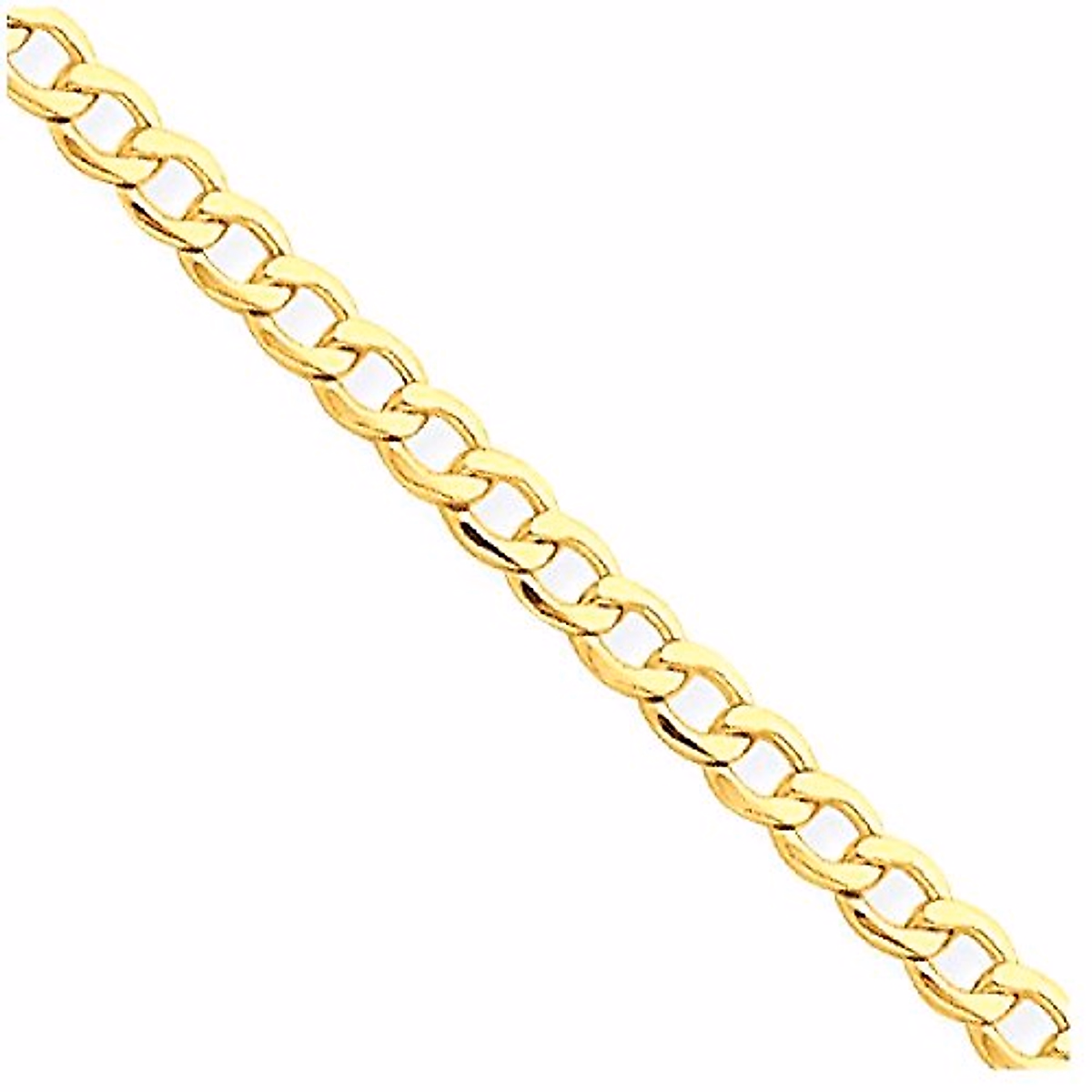 IceCarats 14K Yellow Gold 2.5mm Curb Link Chain Anklet Summer Beach Foot Ankle Bracelet 10 inch