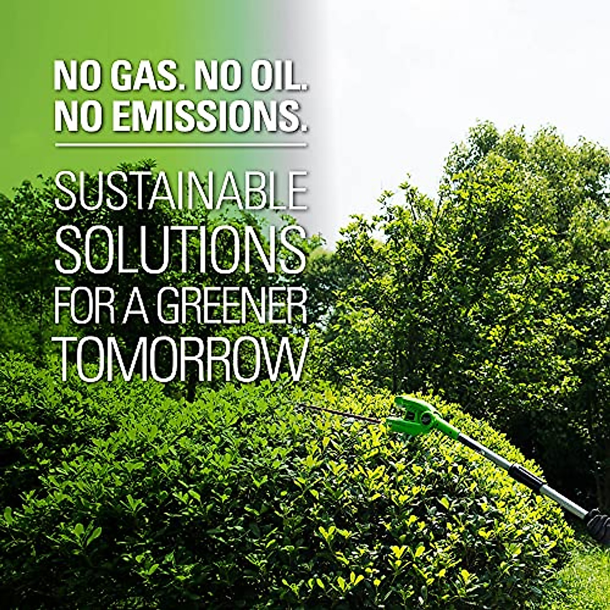 Greenworks 40V 20" Cordless Pole Hedge Trimmer, 2.0Ah Battery and Charger Included