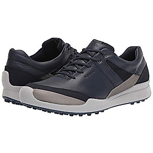 ECCO Women's Biom Hybrid Hydromax Water-Resistant Golf Shoe, Marine/Buffed Silver/Night Sky, 9-9.5