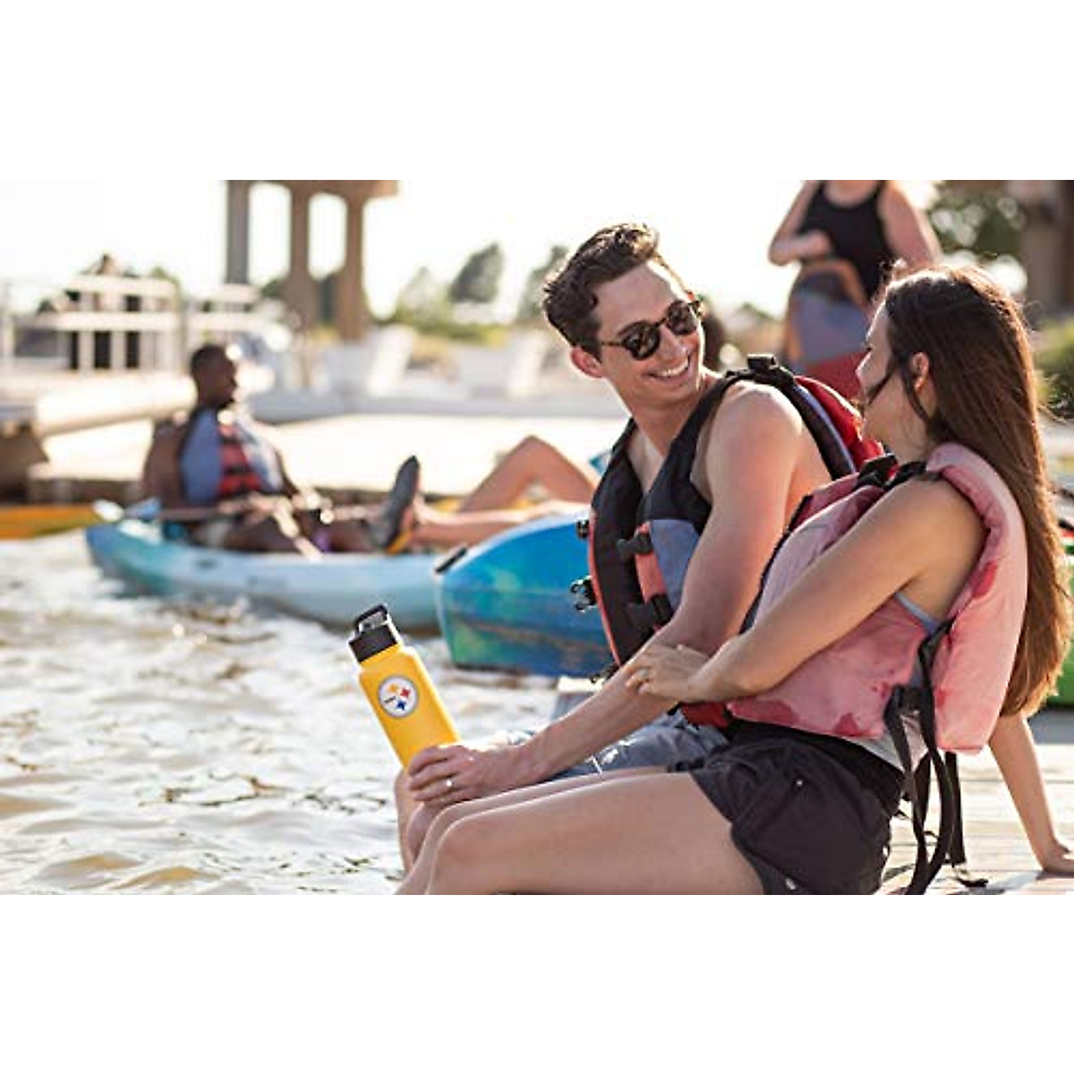 Simple Modern Officially Licensed NFL Denver Broncos Water Bottle with Straw Lid | Vacuum Insulated Stainless Steel 32oz Thermos | Summit Collection | Denver Broncos