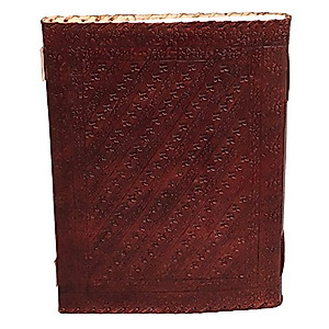 Leather Journal Book Seven Chakra Medieval Stone Embossed Handmade Book of Shadows Notebook Office Diary College Book Poetry Book Sketch Book 10 x 13 Inches