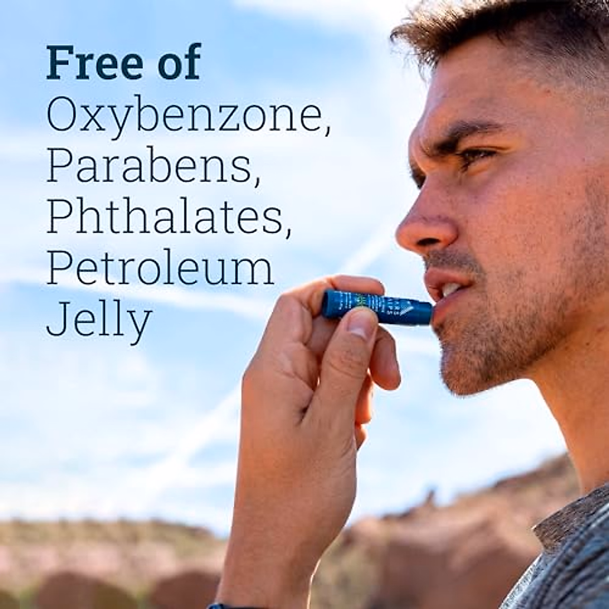 Oars + Alps Shine Free Lip Balm and SPF 18 Sunscreen, Lip Care with Sunny Mint Scent, Water and Sweat Resistant, 0.15 Oz Each, 3 Pack