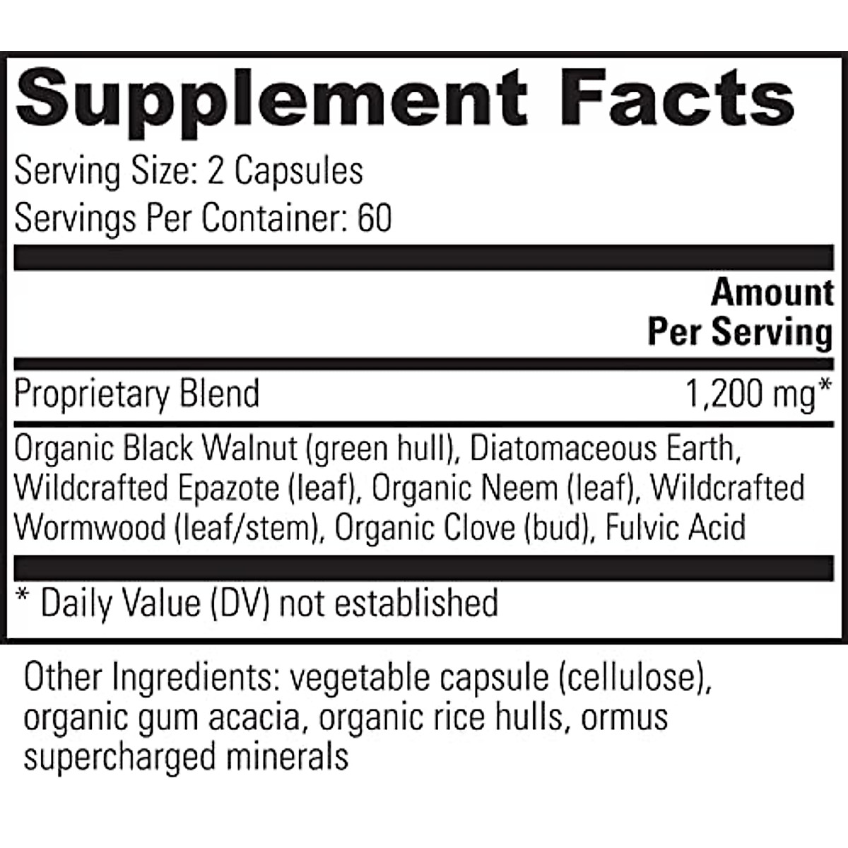 Global Healing Paratrex - Gut Health Cleansing & Intestinal Detox Support - Cleanse Supplement with Organic Wormwood, Neem, Black Walnut and Diatomaceous Earth for Human Adults - 120 Capsules