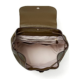 Kate Spade New York Sinch Pebbled Leather Medium Flap Backpack Duck Green One Size