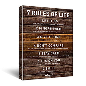 HIjie Inspirational Life Quotes Theme Canvas Wall Art For Office Studios School Dorm Wall Décor, Inspirational Motivational Living Room Bedroom Office Home Decor