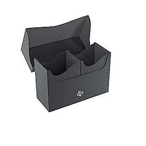 Gamegenic Double Deck Holder 160+ Casual Deck Box | Double-Sleeved Card Storage with Two Removable Deck Holders | Innovative Cobra Neck Technology | Holds up to 160 Cards | Black Color | Made