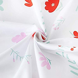 Bassinet Sheet Floral, 33" X 17" Flexible for Different Cradle and Bassinet Mattress, Soft Breathable Universal Sheet for Rectangle, Oval, Hourglass Bassinet Mattress