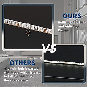 Lerliuo Nightstand with Charging Station and Led Lights, Night Stand with USB Ports and Outlets, Modern Bedside Table with Drawer and Storage Shelf, Black Smart Side Tables for Bedroom