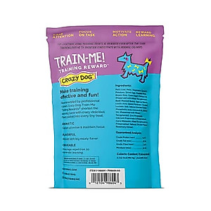 Crazy Dog Train-Me Training Rewards For Dogs, Beef, 4-Ounce