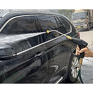SZWENXIN Foam Cannon Kit Pressure Washer Gun with 15 Degree Gutter Cleaner Wand and Washing Glove,M22-14 mm and 3/8" Quick Inlet Connector