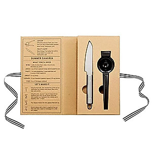 Santa Barbara Design Studio Gift Set Drinking Essentials TableSugar Kraft Cardboard Book Gift Box, 2-Pieces, Sangria