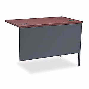 HON Metro Classic Charcoal Finish Laminate Left Return with 1 Box/1 File Drawer, 42"W, Mahogany
