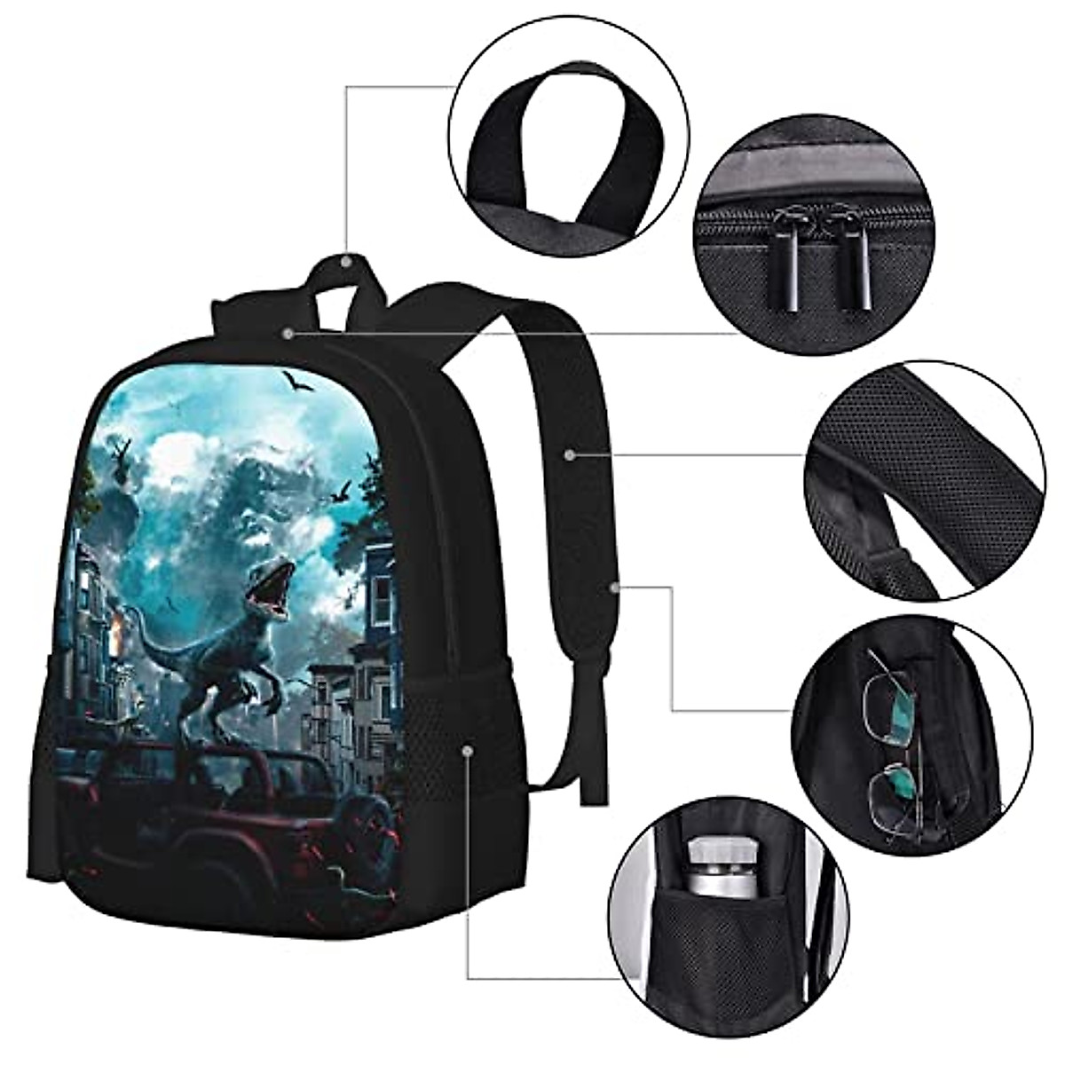Anime Backpack Dinosaur Backpack For Men Women Teen Cartoon 3d Packback Travel Bag Fans Gifts Backpack