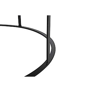 Amazon Brand – Rivet Revere Round Leather Iron-Framed Ottoman, 30.3"W, Cognac