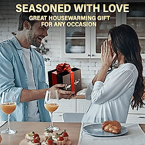 Acenity Kitchen Utensil Holder, Cute Kitchen Utensil Organizer, Wooden Utensil Holder, Lovely Kitchen Countertop decor (Black)