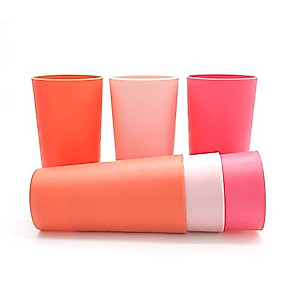 Unbreakable 26-ounce Plastic Tumbler Drinking Glasses, Set of 12 Multicolor - Dishwasher safe, BPA Free