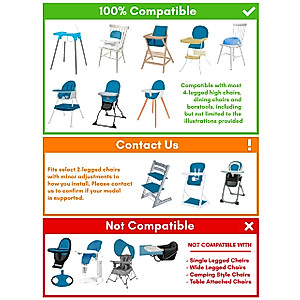 Splat Mat Under High Chair Food & Mess Catcher (Light Green)