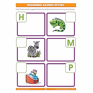 School Zone - Alphabet Stickers Workbook - 64 Pages, Ages 3 to 6, Preschool to Kindergarten, 267 Stickers, ABCs, Printing Letters, Phonics, and More (School Zone Stuck on Learning® Book Series)
