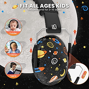 RIIKUNTEK Kids Ear Protection - SNR 27dB Safety Ear Muffs Noise Cancelling Headphones for Kids, Autism, Toddlers, Hearing Protection Earmuffs for Sports Events, Concerts, Fireworks, Air Shows