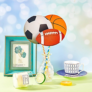 Outus 60 Pieces Sports Ball Cutouts Basketball Football Soccer Baseball Cutouts for Sports Theme Party Birthday Decoration