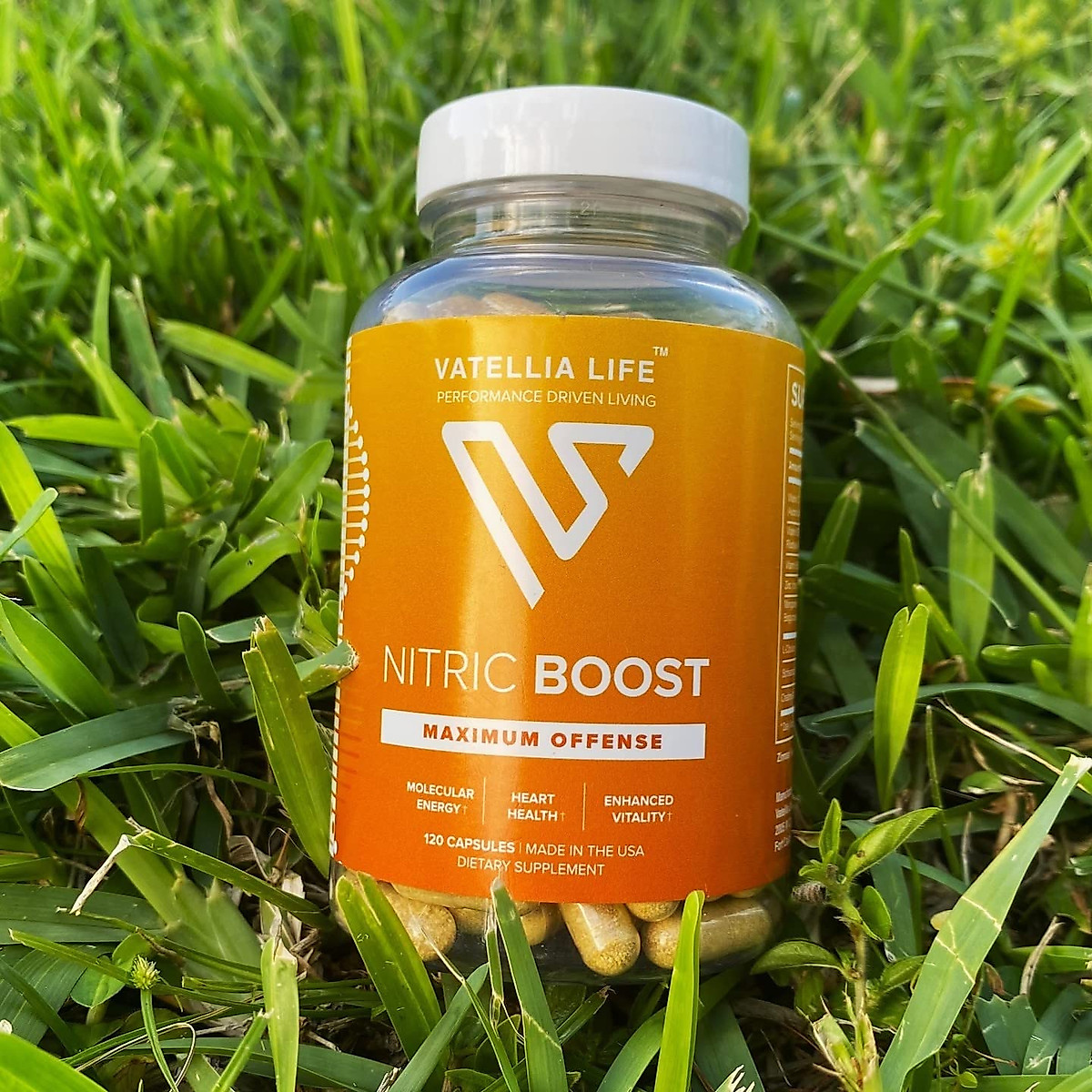 Vatellia Life Nitric Boost - Nitric Oxide Supplement for Men | High Absorption Formula | 100% Natural Ingredients | Best Nitric Oxide Booster | Increase Blood Flow | 2 Month Supply