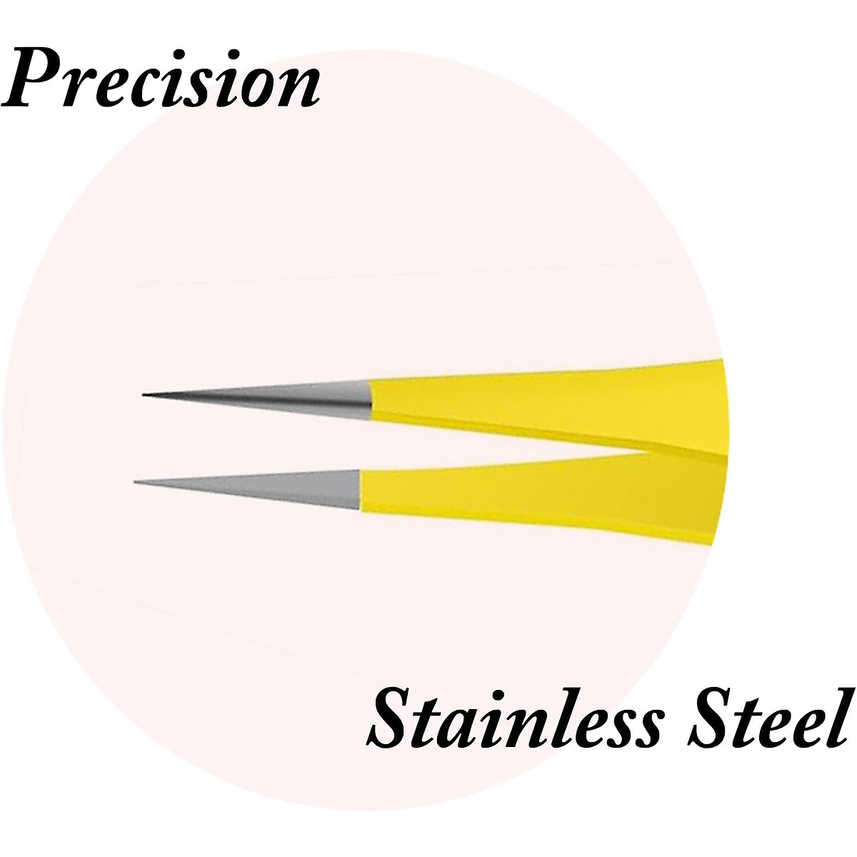 Bellesante 2 PCS Precision Surgical Grade Tweezers - Best Stainless Steel Sharp Tweezers for Ingrown Hair Extraction, Precise Eyebrow, Facial and Body Hair Grooming, Splinter, & Tick - Needle Nose