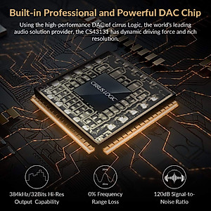 HIDIZS S8 USB DAC Amp, 384kHz / 32Bit USB C Portable HiFi Audio Decoding Amplifier for iPhone iPod Android Computer with Windows/Mac OS/iOS/iPad OS System (4 Interface Cable Included, Silver)