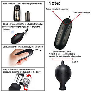 Durable and Silicone Suction Cup Realistic Classic Plug Black 10 Vibration Modes for Women Men - XjmFx26-2