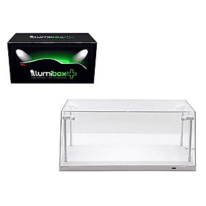 Illumibox Collectible Display Show Case with LED Lights for 1/18 1/24 Models with White Base