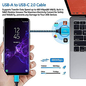 Fast Charging USB C Charger for Samsung Galaxy A14/A03s/A13/A11/A21s/A32/A52/A53/S23/S22 Ulltra/S21/S20FE/S10/Note 20,Moto G Stylus/Power(2022)/Pure/G9Plus,Pixel 7 Charging Cube Plug with Type C Cable