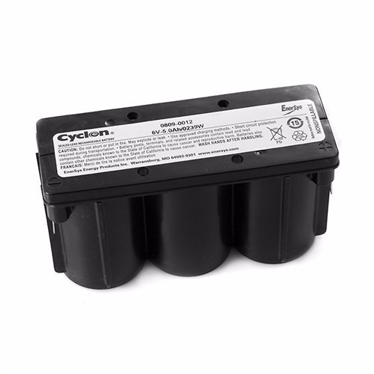 Hawker Cyclon 0809-0012 6 Volt 5 Amp-Hour Rechargeable Nonspillable Lead Battery
