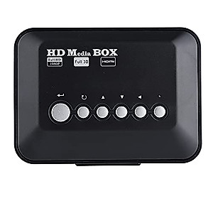 HD Media Player 1080P HD HDMI Audio Video Media Player Box with IR Remote Control Support USB Drive, Mobile Hard Drive, SD Card, 2.5T Mobile Hard Drive (3.5 inch)(US)