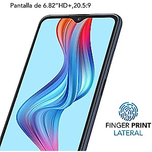 ZTE Blade V20 Smart (128GB, 4GB) 6.82", 16MP Quad Camera, 5000mAh Battery, Fingerprint & Face Unlock, GSM Unlocked US + Latin 4G LTE (T-Mobile, AT&T) International Model 8010 (Gray)